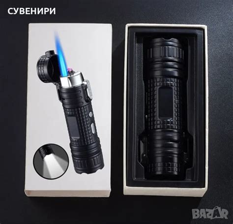 Запалка 3 в 1 Работи на ток и газ ветроустойчива фенер в Запалки в гр Варна Id40775080