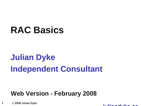 Ppt Oracle Rac Basics Dokumentips