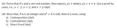Solved Q3 Prove That If X And Y Are Real Number Then Chegg Com