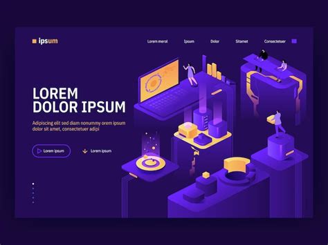 Premium Vector Server Room Racks Isometric Concept Engineering Team Works At Hardware Cloud