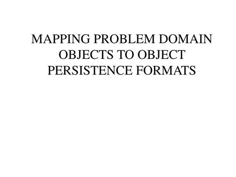 Ppt Object Persistence Design Optimization Guide Powerpoint