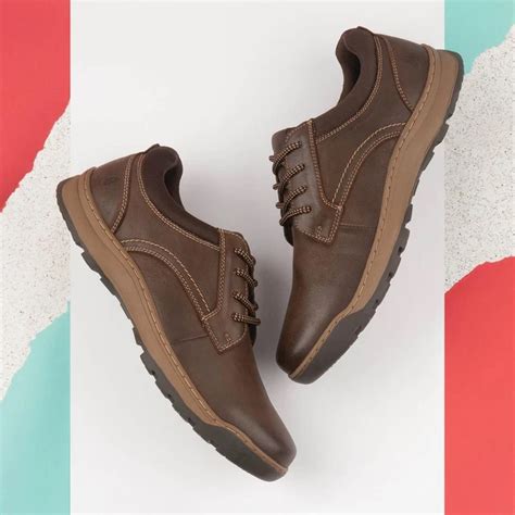 Hush Puppies Mens Shoes Brown Adults Lace Up Memory Foam Leather Size £