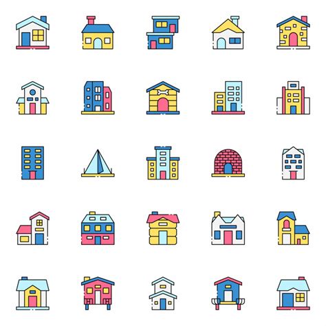 Types Of Houses Icons