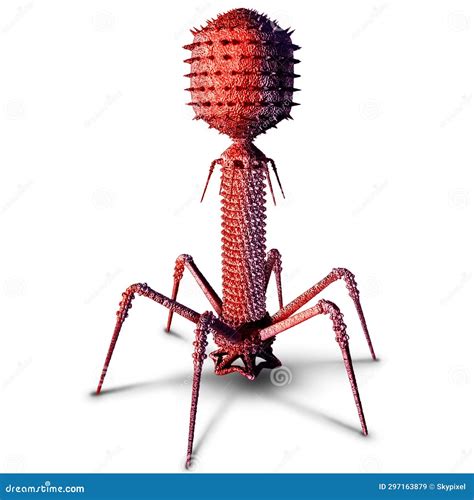 Phage And Bacteriopage Stock Illustration Illustration Of Virilent