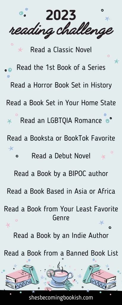 2023 Reading Challenge Shes Becoming Bookish