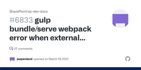 Gulp Bundleserve Webpack Error When External Resources Are Present In Configjson Externals