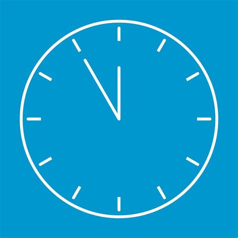Clock Thin Line Icon 14022134 Vector Art At Vecteezy