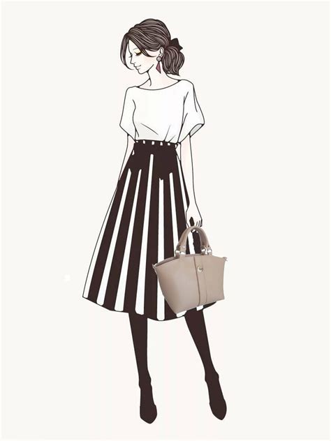 Как нарисовать девушку в одежде 90 фото