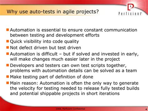 Automated Testing With Agile Ppt Free Download