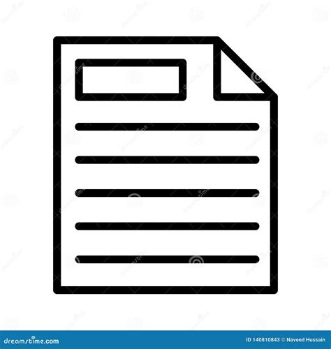 Document Thin Line Vector Icon Stock Vector Illustration Of Message Business 140810843