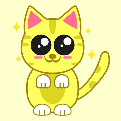 Illustration Of Yellow Cat Design 4795566 Vector Art At Vecteezy