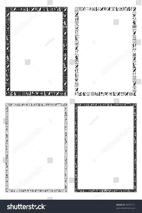Ancient Egyptian Hieroglyphics Border