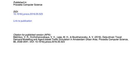 Data Driven Travel Demand Modelling Pdf Openresearch Amsterdam