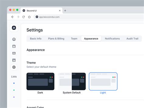 Appearance Settings Ui By Beyond Ui On Dribbble