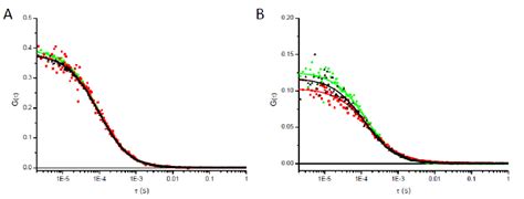 A Fluorescence Autocorrelation Green And Red And Cross Correlation Download Scientific