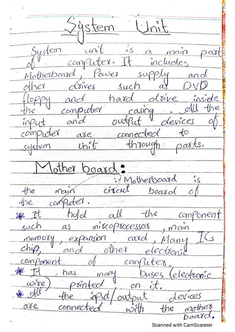 SOLUTION Computer System Unit Studypool