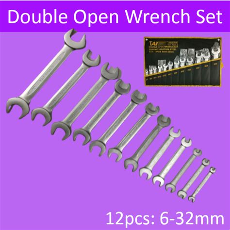 Mago 12pcs 6 32mm Double Open Wrench Set Tools Spanner Set Double Open End Spanner Shopee