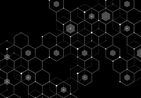 Premium Vector Abstract Hexagonal Molecular Structures In Technology