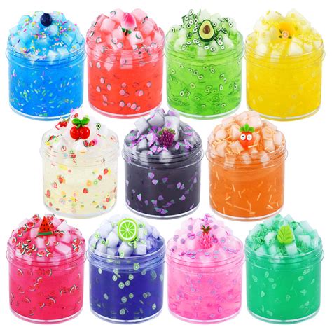Jelly Cube Crunchy Crystal Slime Kit 11 Packsuper Soft And Non Sticky