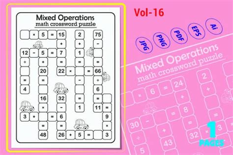 Printable Math Activity Sheet Graphic By Mohsins Graphic · Creative