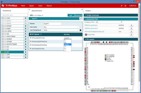 How To Configure High Speed Spi Pins On F S XL Launchpad Pin Muxing Tool C