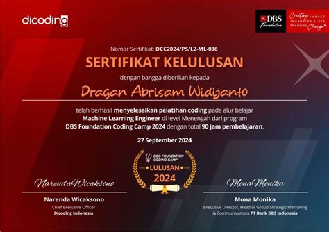dragan abrisam widijanto on linkedin machinelearning dbsfoundation