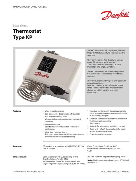 Danfoss Kp Thermostats Pdf