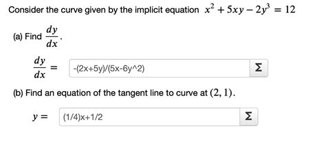 Solved Onsider The Curve Given By The Implicit Equation