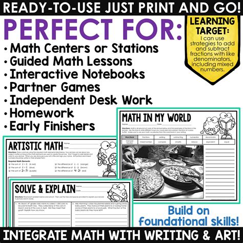 4th Grade Math Adding And Subtracting Fractions With Like Worksheets Library