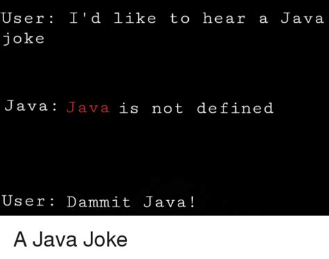 Just A Simple Java Joke Rfunny