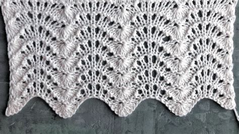Ажурный узор спицами Павлин для вязания палантинов кардиганов летних