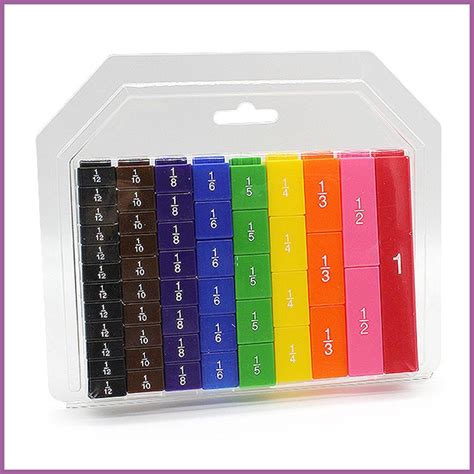 Rainbow Tiles Auxiliary Rainbow Fraction Cubes 51pcs Math Manipulatives