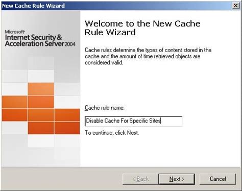 Isa Firewall Quick Tip How To Disable Caching Of Specific Website