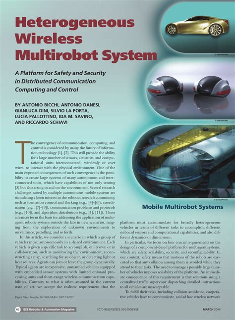 Pdf Heterogeneous Wireless Multirobot System