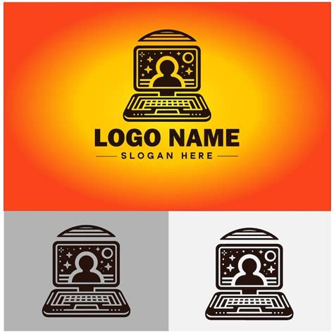 노트북 아이콘 노트북 수리 웹 사이트 디자인 로고 앱 Ui 현대 평면 비즈니스 터 로고 프리미엄 벡터
