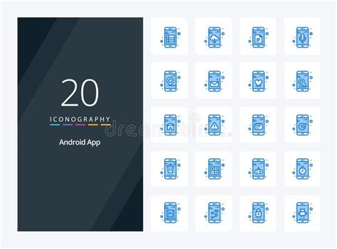 20 Android App Blue Color Icon For Presentation Stock Vector Illustration Of Navigation