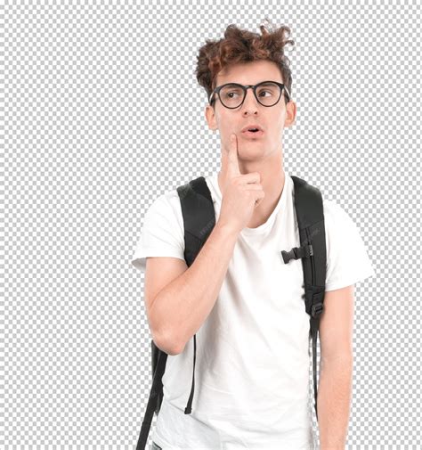 Joven Estudiante Preguntando Archivo Psd Premium