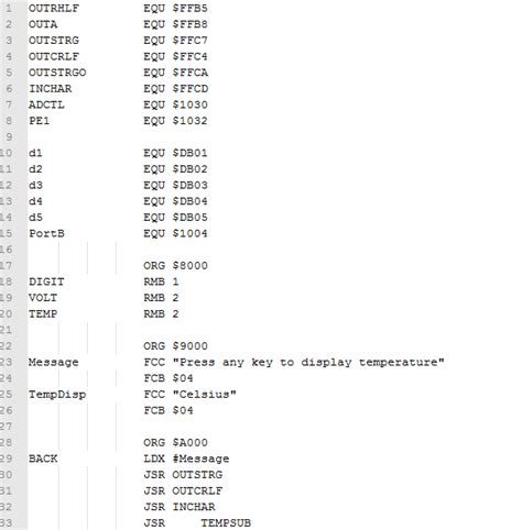 With The 68hc11 Microncontroller Using The Assembly