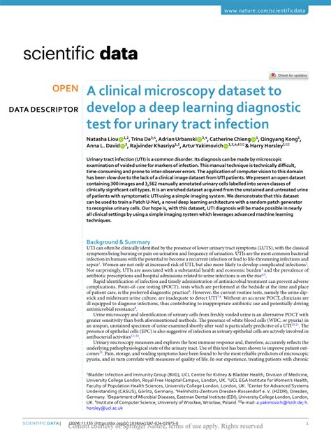 Pdf A Clinical Microscopy Dataset To Develop A Deep Learning Diagnostic Test For Urinary Tract