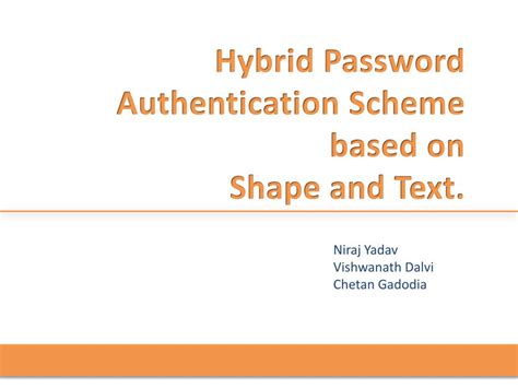 PPT Hybrid Password Authentication Scheme Based On Shape And Text PowerPoint Presentation