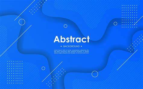 Minimal Blue Abstract Geometric Fluid Dynamic Shape Composition Wavy Background Eps10 Vector