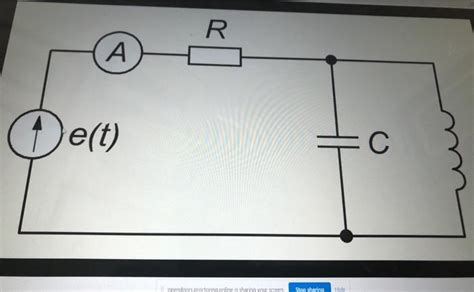 Solved The Scheme Of The Rlc Circuit In The Steady State