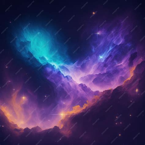 Premium Ai Image A Colorful Celestial Themed Abstract Wallpaper