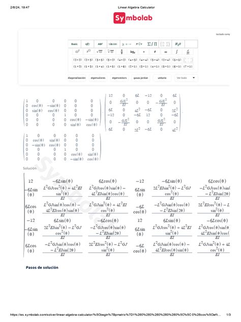 Linear Algebra Calculator 3 Pdf