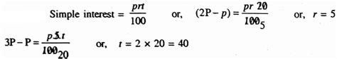 Wbbse Class 10 Maths Arithmetic Chapter 1 Simple Interest Multiple Choice Questions Wbbse