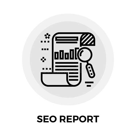 Seo Report Line Icon Stock Vector Illustration Of Business 89293970