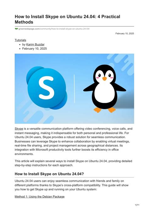 Ppt How To Install Skype On Ubuntu 2404 4 Practical Methods