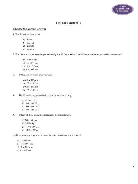 Test Bank Chapter 1 بدون حل Pdf