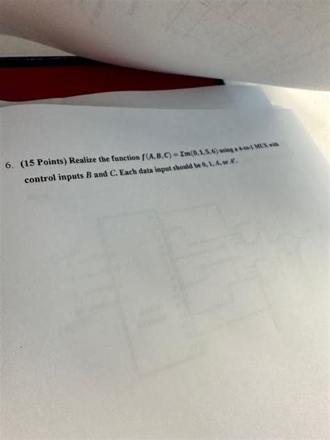 Solved 6 15 Points Realize The Function