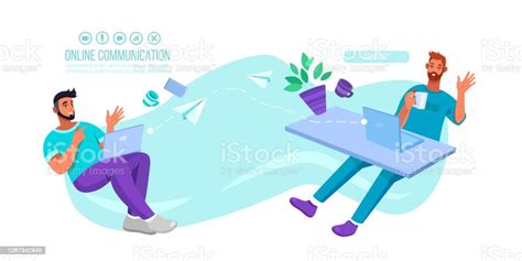 온라인에서 소통하는 다국적 팀 원들과의 가상 회의 및 팀워크 컨셉 공중 부양에 대한 스톡 벡터 아트 및 기타 이미지 공중 부양 노트북 가상 이벤트 Istock